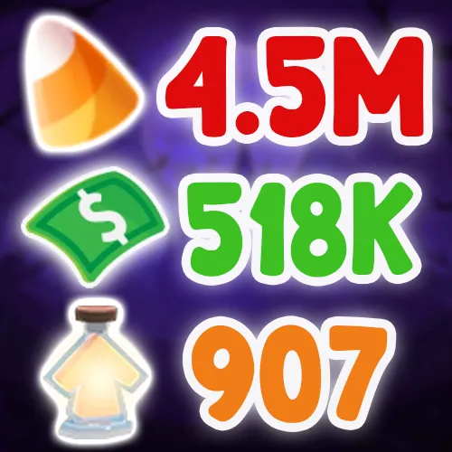 4.5 MILLION CANDY CURRENCY - HALLOWEEN EVENT - 518K BUCKS - 907 AGE UP ...