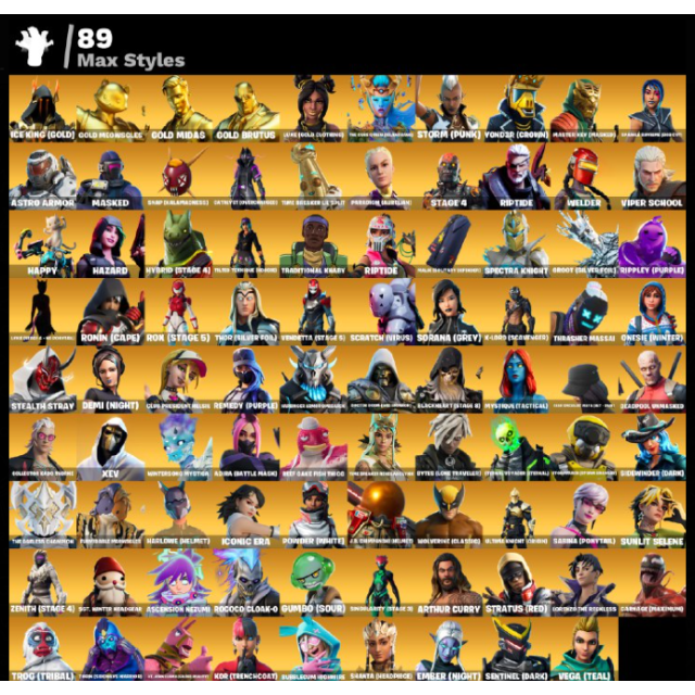 Fortnite Account | 189 Rare & Legendary Skins | PC/PS/XBOX | Reflex ...