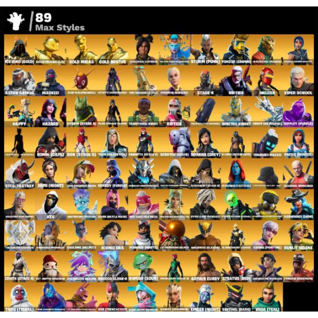 Fortnite Account | 189 Rare & Legendary Skins | PC/PS/XBOX | Reflex ...