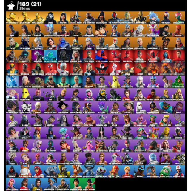 Fortnite Account | 189 Rare & Legendary Skins | PC/PS/XBOX | Reflex ...