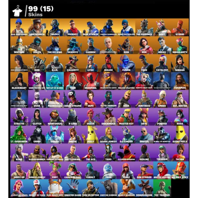 Fortnite Account | 99 Skins | Blue Striker, Prodigy, Trilogy, Rebirth ...
