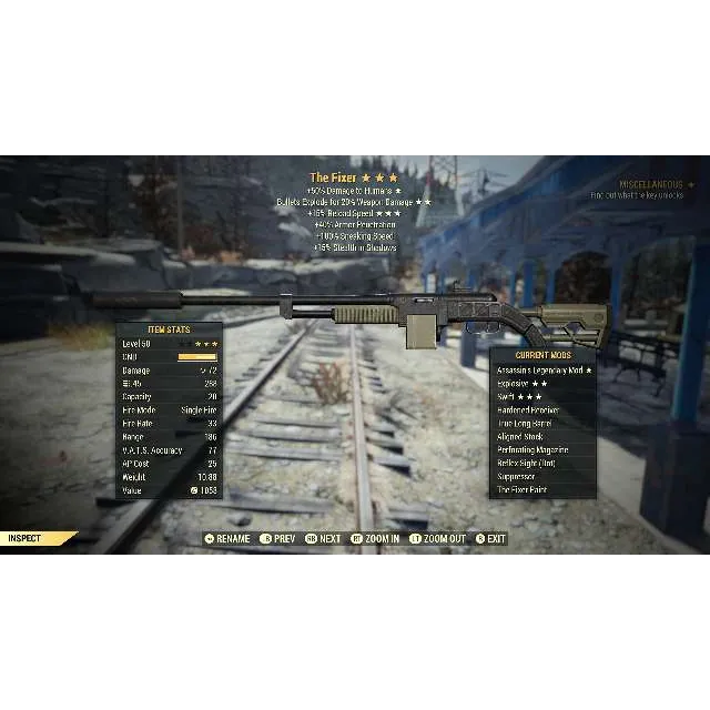 A E 15 The Fixer - Fallout 76 Game Items - Gameflip