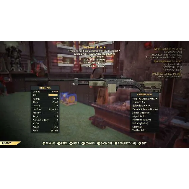 Weapon | V E 90 The Fixer - Fallout 76 Game Items - Gameflip