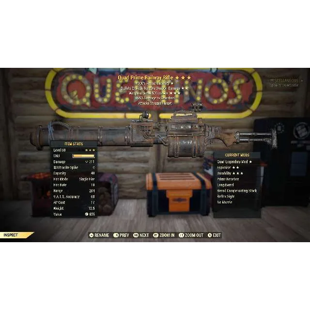 Q E 50 Railway - Fallout 76 Game Items - Gameflip