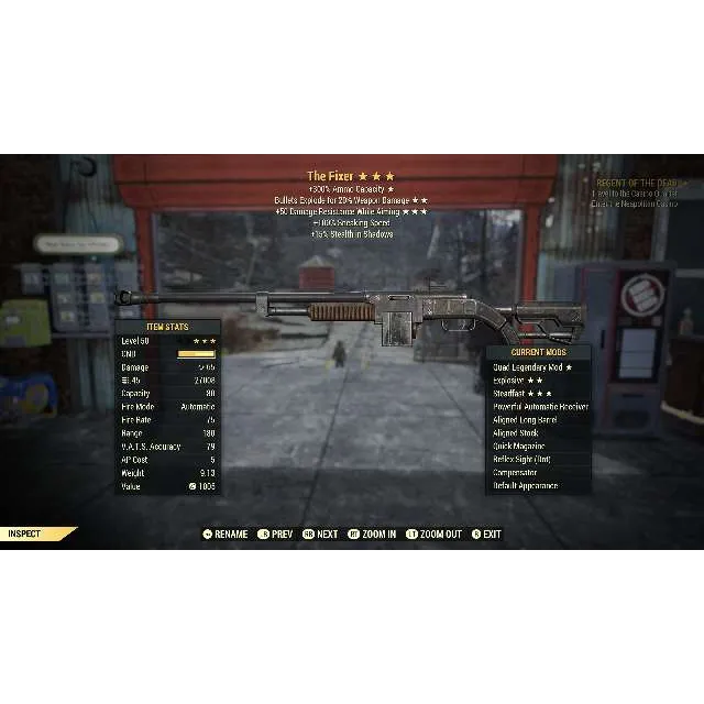 QE 50 The Fixer - Fallout 76 Game Items - Gameflip