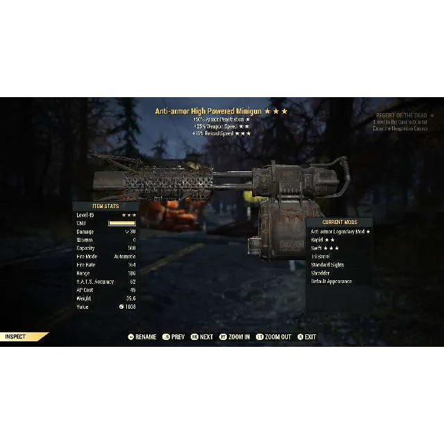 AA 2515 Minigun - Fallout 76 Game Items - Gameflip