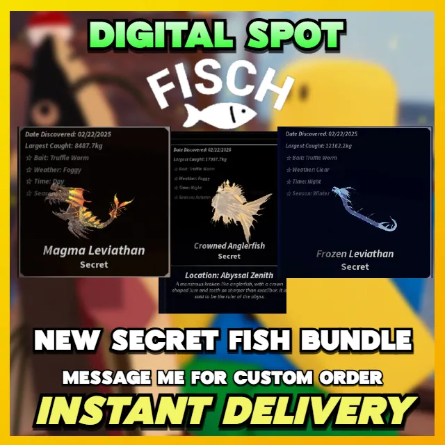 ALL 3 SECRET FISH | FISCH - Game Item - Gameflip