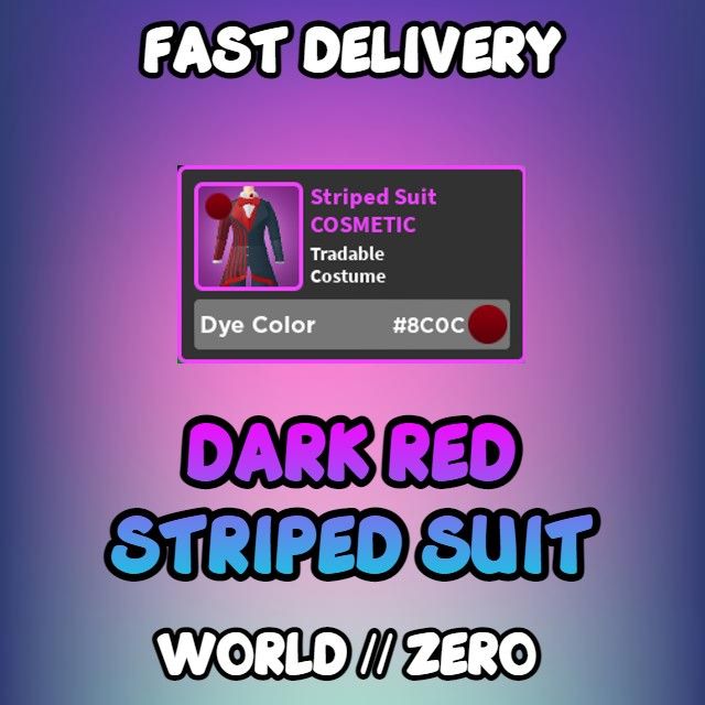 Limited | Red Striped Suit Costume - Game Items - Gameflip