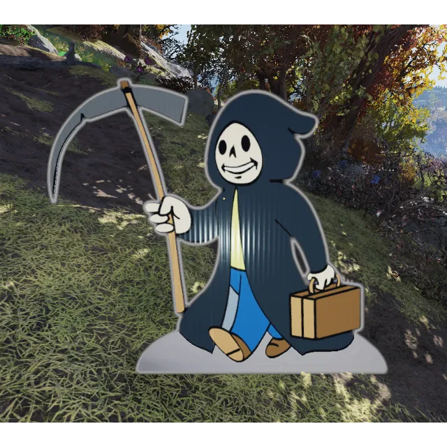 Grim Reaper Vault-Boy Cutout [Plan] - Fallout 76 Game Item - Gameflip