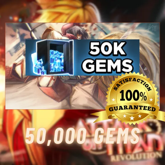 50,000 Gems Gift | AOTR | Attack On Titan Revolution - Game Item - Gameflip