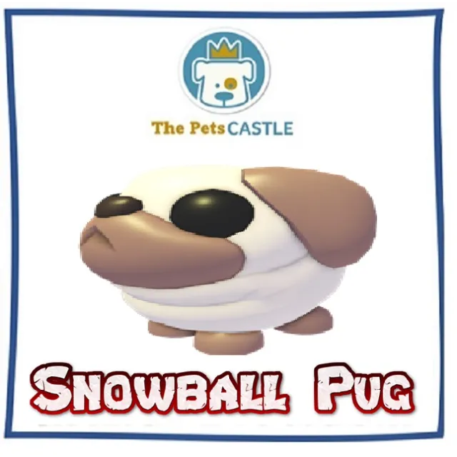 snowball pug - Adopt Me Game Item - Gameflip