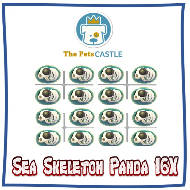 Sea Skeleton Panda 16X - Adopt Me Game Items - Gameflip