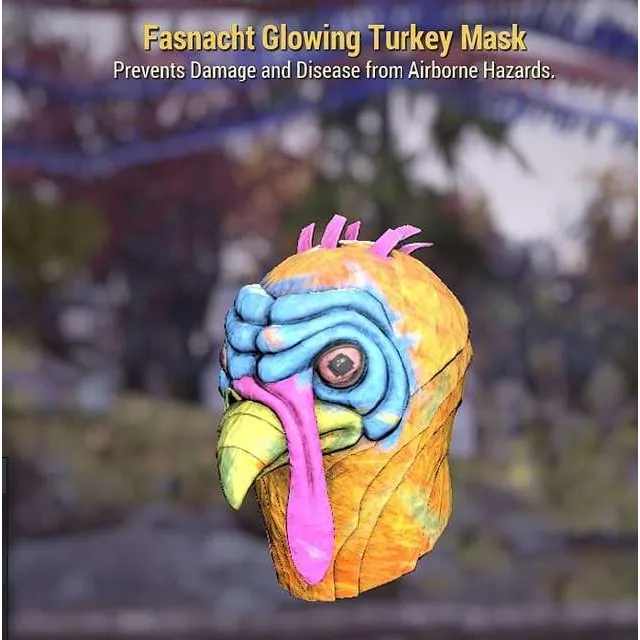 Glowing TURKEY Mask - Fallout 76 Game Items - Gameflip