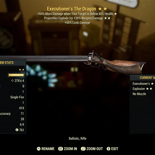 legacy dragon excutioner - Fallout 76 Game Item - Gameflip
