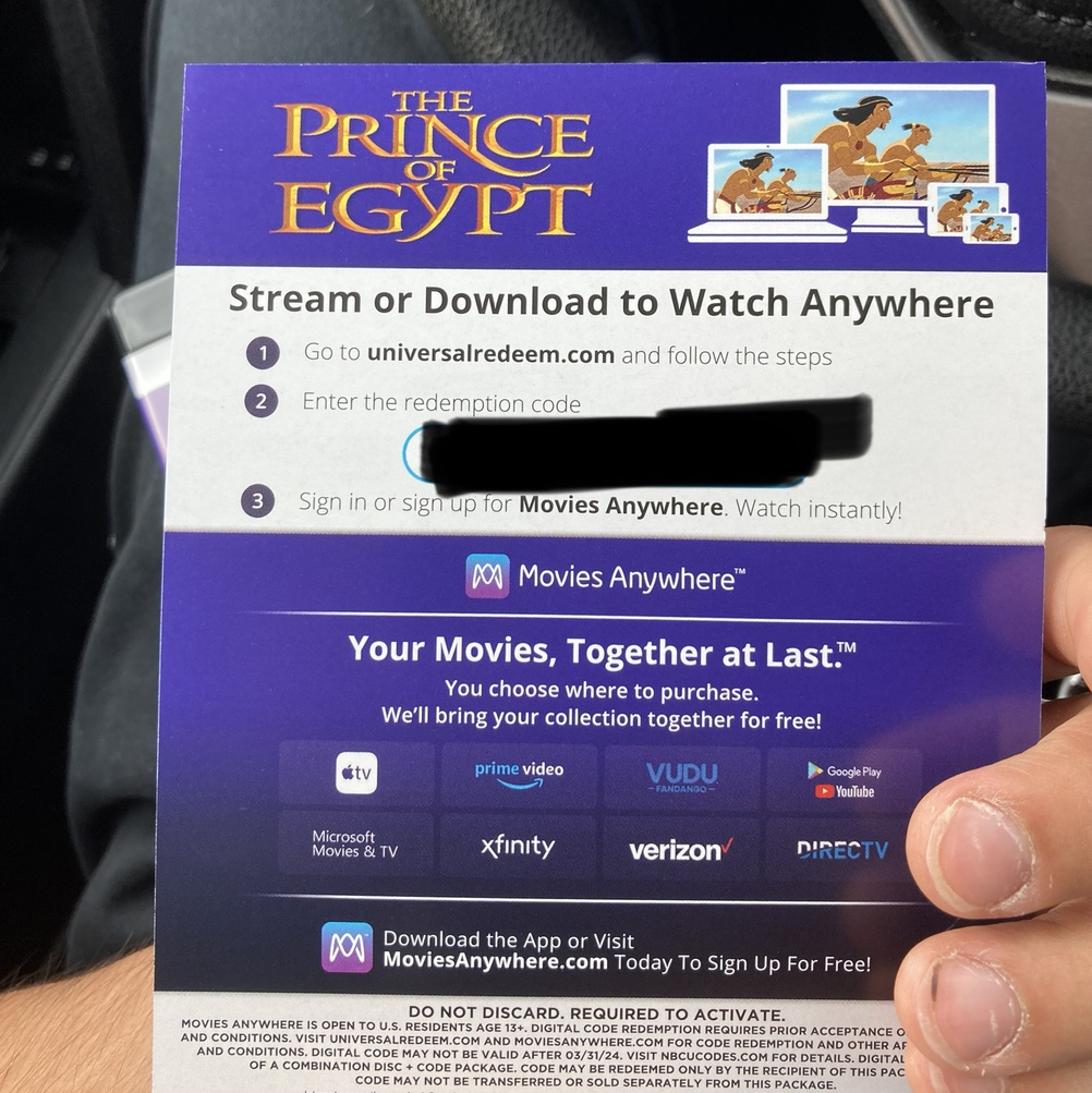The Prince of Egypt - Digital Movies - Gameflip