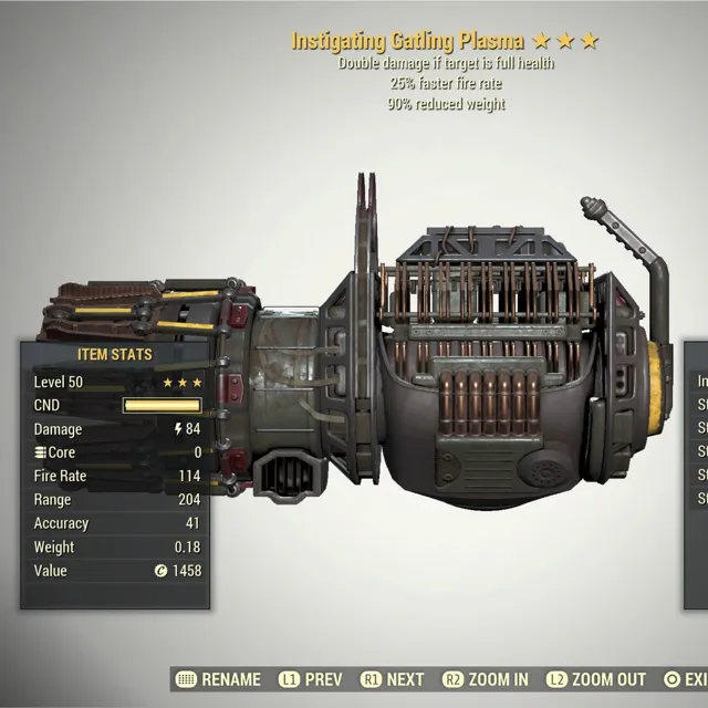 Weapon | I2590 Gatling Plasma - Fallout 76 Game Items - Gameflip