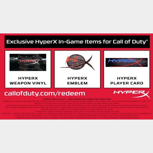 Code | HyperX In-Game Item - Game Items - Gameflip