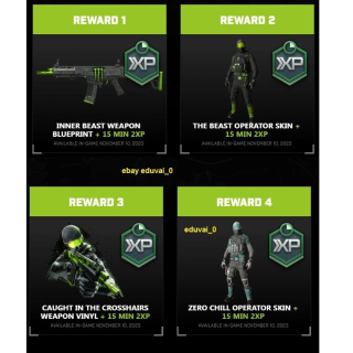 Call of Duty Modern Warfare III MW3 Monster Energy 4x Code Skin Set ...