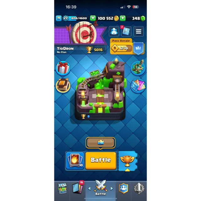Clash Royale : 5016 Trophies | King Tower Level 10 | 105 Cards | Arena ...