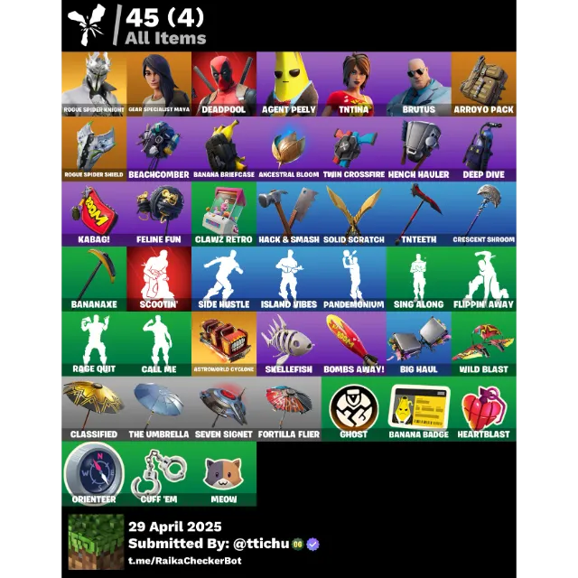 Fortnite : 6 SKINS Rogue Spider Knight | Gear Specialist Maya ...