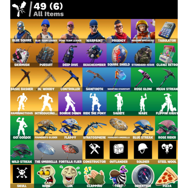 Fortnite Account > 6 Skins Save The World Founders Deluxe + Blue Squire ...