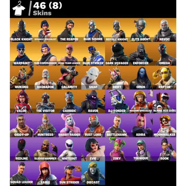 Fortnite Account > 46 Skins Black Knight + Save the world Founders ...