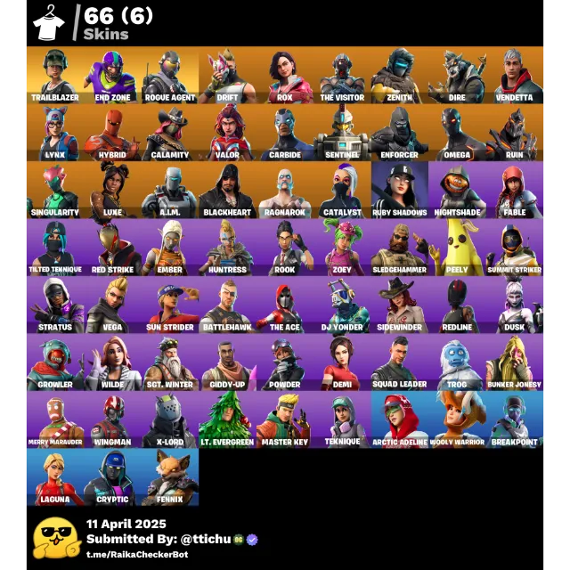 Fortnite : 66 Skins Trailblazer | End Zone | Rogue Agent | Drift | Rox ...