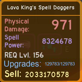 Weapon | lava king spell daggers - Game Items - Gameflip
