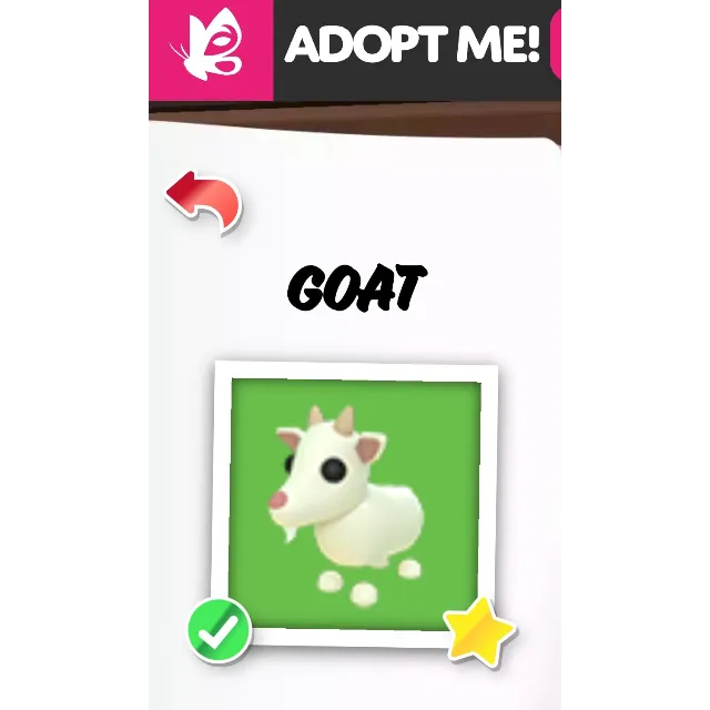 GOAT FR ADOPT ME PETS - Roblox Game Items - Gameflip