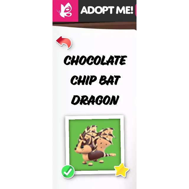 Chocolate Chip Bat Dragon NFR NEON - Adopt Me Game Item - Gameflip
