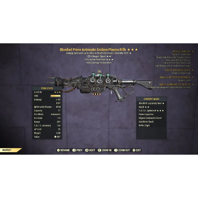 B2525 Enclave Plasma Rifle - Fallout 76 Game Items - Gameflip