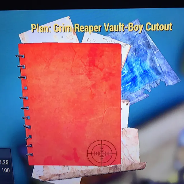 Plan | Plan: Grim Reaper Vault-Boy Cutout - Fallout 76 Game Item - Gameflip