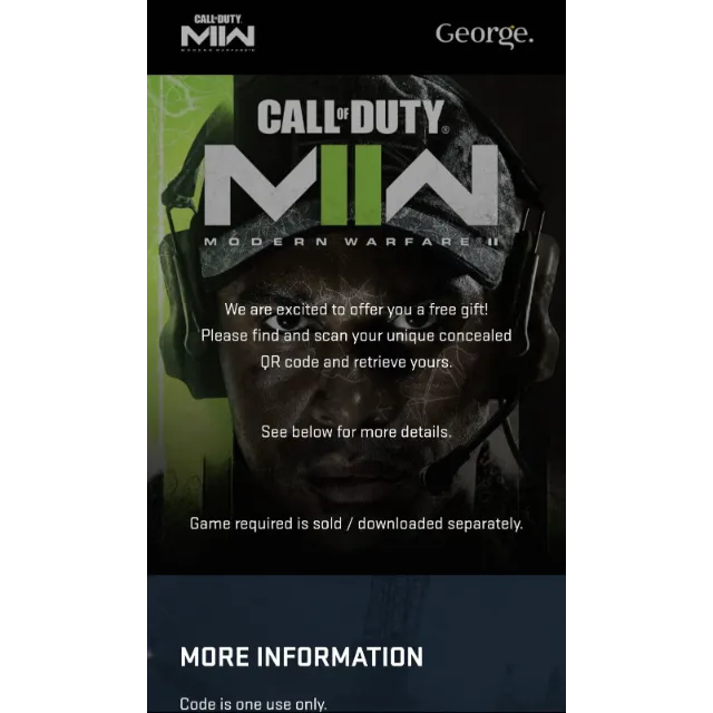 Code | 141 Uno Cuatro Uno Asda - Call of Duty: Modern Warfare II Game ...