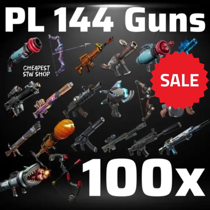 100x PL 144 Guns Godrolled + 80x GIFT - Fortnite Game Items - Gameflip