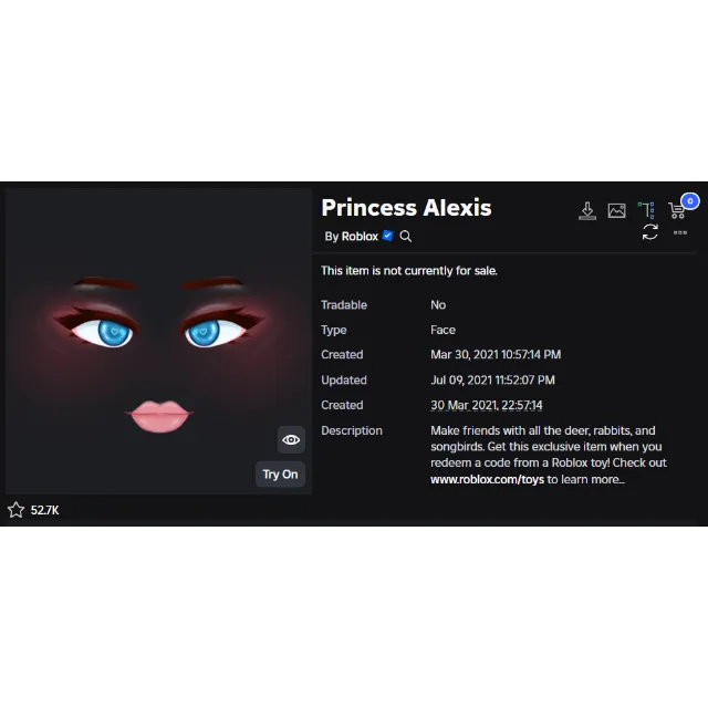 Princess Alexis Toy Code - Roblox Game - Gameflip