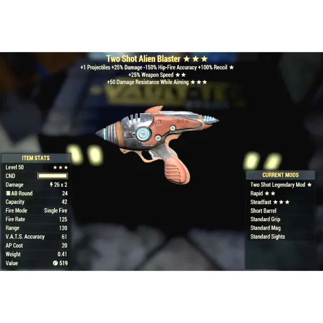 ts25 alien blaster - Fallout 76 Game Items - Gameflip