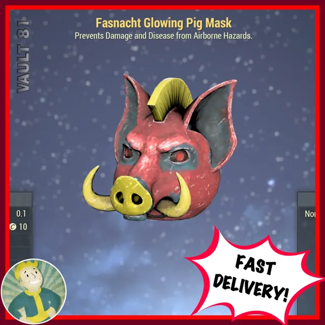 Glowing Pig Mask - Fallout 76 Game Item - Gameflip