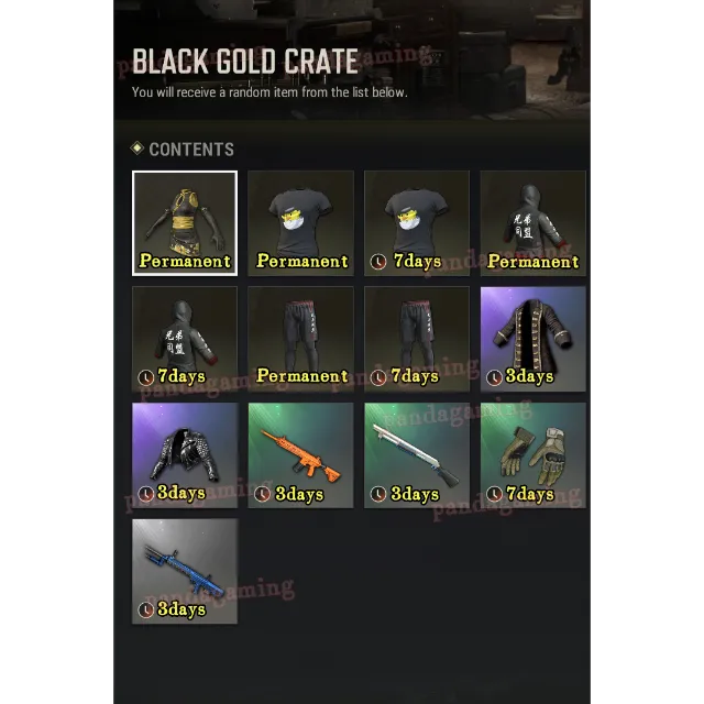 BLACK GOLD CRATE Code - PUBG Game Item - Gameflip