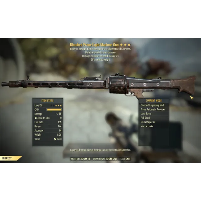 Weapon | BE90 Light Machine Gun - Fallout 76 Game Items - Gameflip