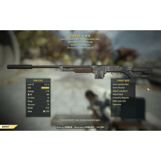 Weapon | QE25 The FIxer - Fallout 76 Game Items - Gameflip