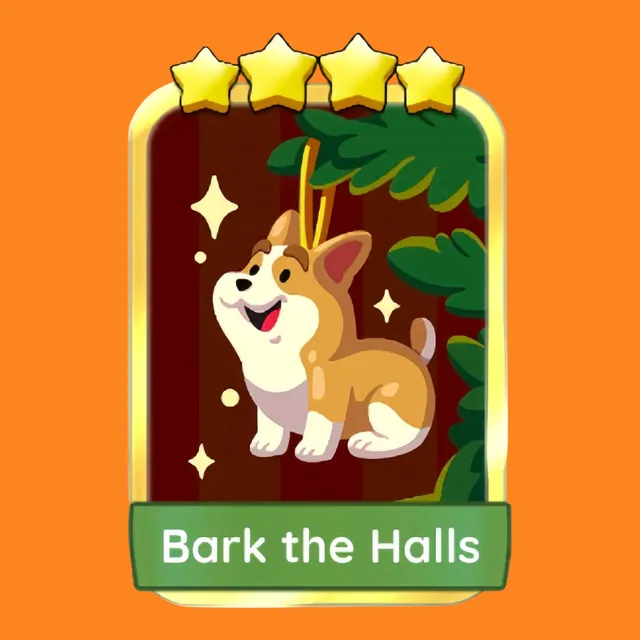 Bark the Halls 4⭐ Gold Sticker Monopoly Go Golden Blitz - Monopoly Go ...