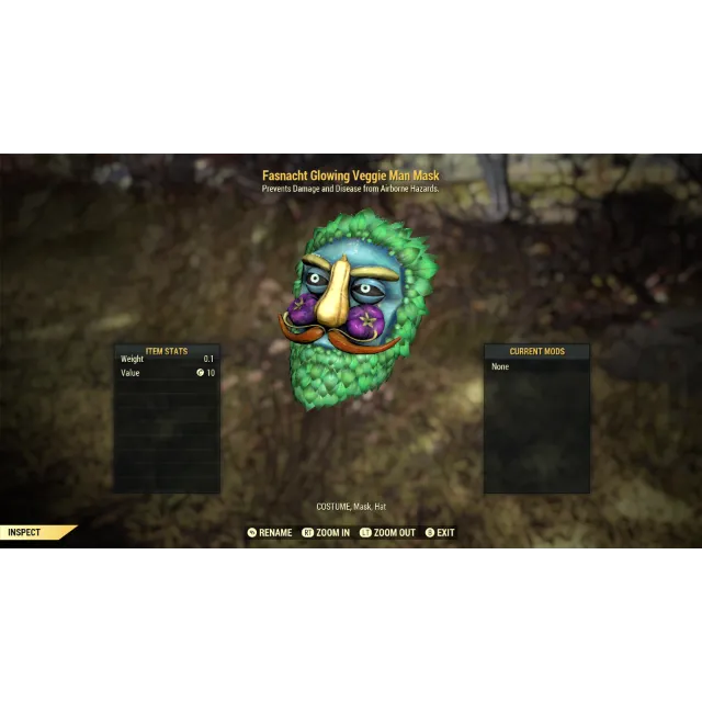 Fasnacht Mask | Glowing Veggie Man Mask - Fallout 76 Game Item - Gameflip