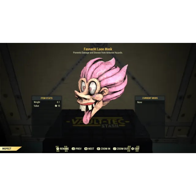 Fasnacht Mask | Loon Mask - Fallout 76 Game Item - Gameflip