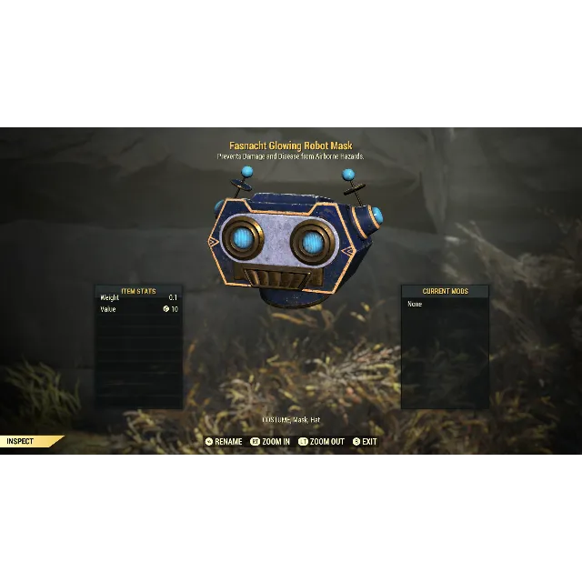 Fasnacht Mask | Glowing Robot Mask - Fallout 76 Game Item - Gameflip