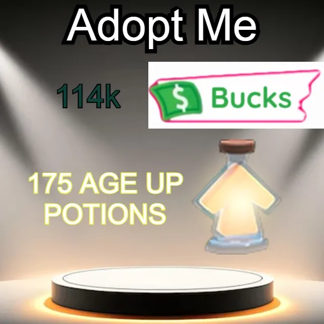 Bucks + AgeUp potions - Adopt me - Adopt Me Game Item - Gameflip