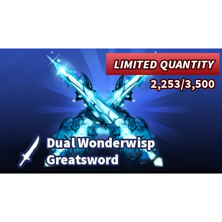 Dual Wonderwisp Greatsword - Blade Ball Game Items - Gameflip