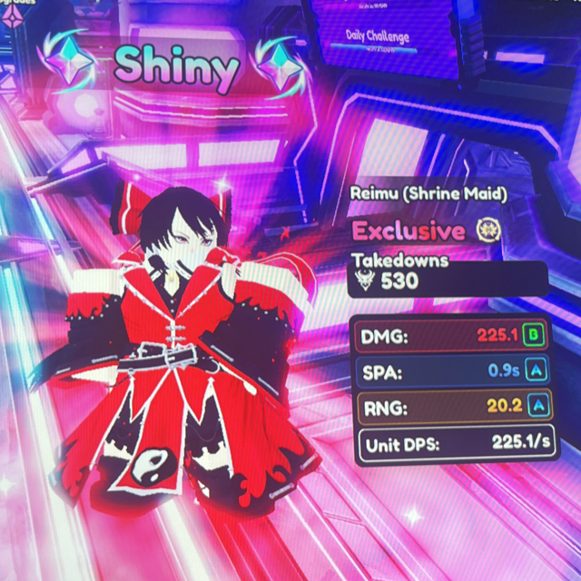 Shiny Reimu Evo - Roblox Game Item - Gameflip