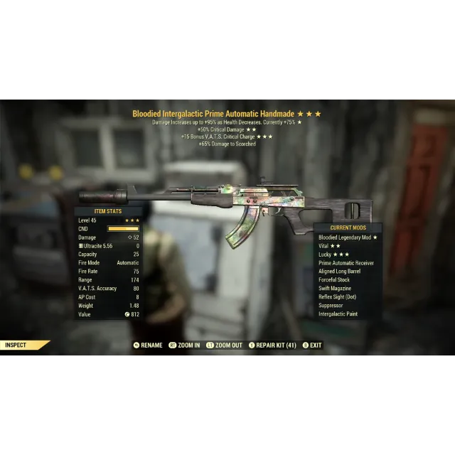 B50C15C Handmade Rifle - Fallout 76 Game Items - Gameflip