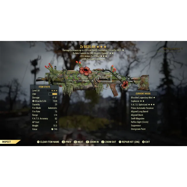 BE25 Assault Rifle - Fallout 76 Game Items - Gameflip