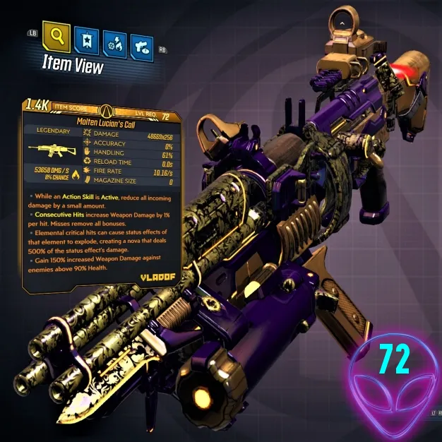 Weapon | MOD Lucian's Call 🔥72 - Borderlands 3 - Xbox One Game Items ...